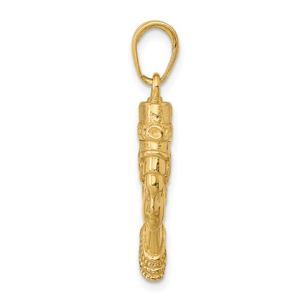 IceCarats 14K Yellow Gold Queen Nefertiti Necklace Egyptian Goddess Pendant African Charm 28mm x 14mm Only