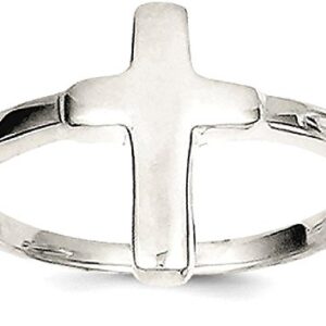 IceCarats 925 Sterling Silver Holy Cross Ring Christian Religious Band Size 7