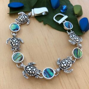 PammyJ Sea Turtle Bracelet Charms with Abalone