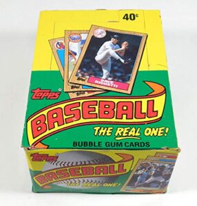 topps 1987 baseball wax pack trading card box (36 packs) possible rookie cards including barry bonds, rafael palmeiro and barry larkin