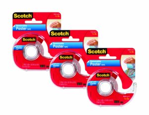 scotch mounting, fastening & surface protection scotch removable poster tape, 3/4 x 150 inches, 3 pack, 109-3