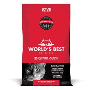 world's best cat litter cat scoopable multiple cat clumping formula, 14-pound bag