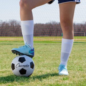 Champion Sports Retro Soccer Ball, Size 5 , Black/White