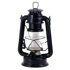 northpoint 12-led lantern vintage style, dark blue, 10"x6"x6"