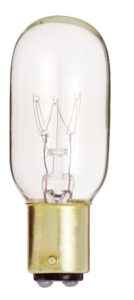 satco s4719 130v dc bayonet base 15-watt t7 light bulb, clear