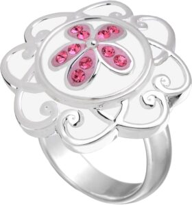 kameleon white flower ring kr9w-9 (jewelpops sold separately)