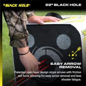 S4 Field Logic Black Hole 22 - 4 Sided Archery Target,yellow