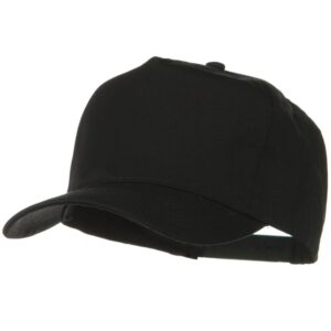 solid cotton twill pro style golf cap - black