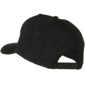 Solid Cotton Twill Pro Style Golf Cap - Black