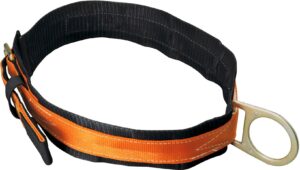 miller honeywell safety products by t3310/laf tongue buckle body belt with single d-ring and 3-inch back pad, large