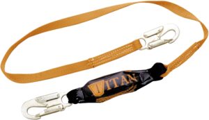 miller by honeywell titan t6111-z7/6ftaf 6-feet pack-type shock-absorbing lanyards, orange