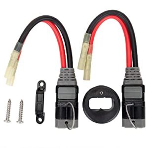 Camco Trac Outdoors High-Current Connector Kit, 8 Gauge | Upgrade Your Trolling Motor Connectors to High-Current 12V or 24V Power | for 60 Amp 12/24/36V Power (69441), Black