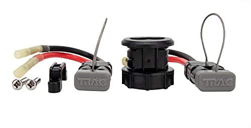 Camco Trac Outdoors High-Current Connector Kit, 8 Gauge | Upgrade Your Trolling Motor Connectors to High-Current 12V or 24V Power | for 60 Amp 12/24/36V Power (69441), Black