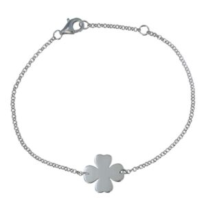 les poulettes jewels - sterling silver lucky clover bracelet