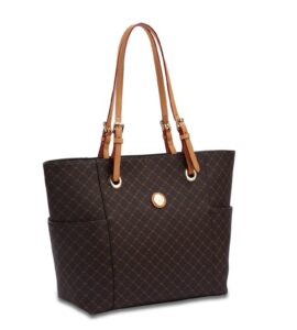 rioni new signature (brown) - saddle tote bag st-20264