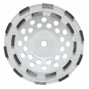 bosch dc710h 7 in. double row segmented diamond cup wheel with 5/8"-11 hub