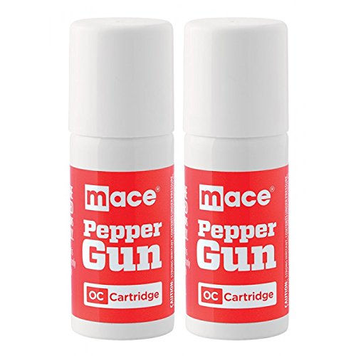 Mace Pepper Gun Refill Cartridges, 2-Pack OC Pepper Spray