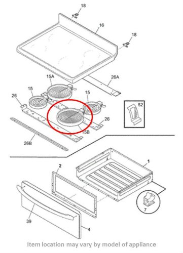 316135401 316224201 Range Surface Element Kenmore Frigidaire Gibson New Oem Part 11