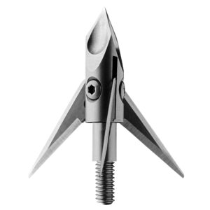 ramcat pivoting broadheads (deep six thread - 125 grain) silver r1003