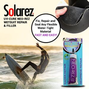 SOLAREZ UV Cure Neo-Rez Wetsuit Repair & Filler (1 Oz) ~ Fix, Repair, Fill and Seal Neoprene Wetsuits or Hip Waders Instantly! One and Only #1 Solar UV Cure Wetsuit Fill & Repair! ~ Made in The USA!