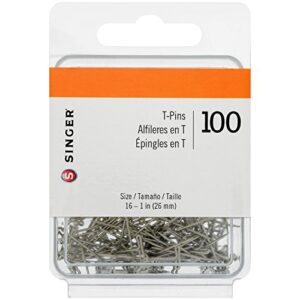 singer t-pins, silver