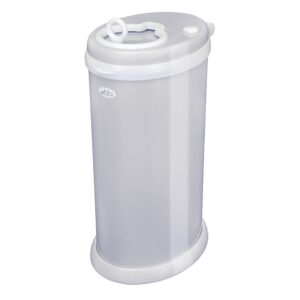 ubbi steel diaper pail, odor locking, no special bag required, award-winning, registry must-have, gray