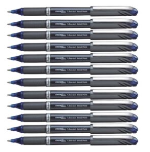 pentel energel nv liquid gel pen, (1.0mm) metal tip, bold line capped, blue ink