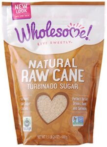 wholesome sweeteners raw fair trade certified sugar cane, 24 oz