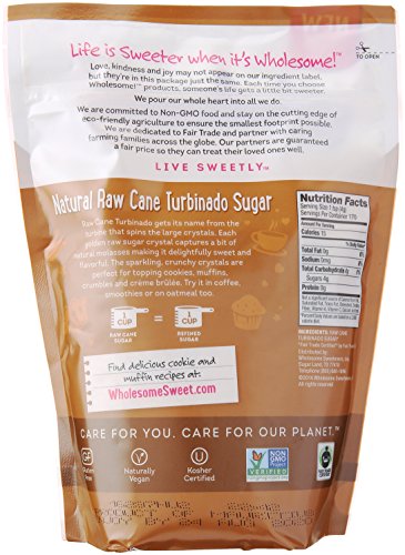 Wholesome Sweeteners Raw Fair Trade Certified Sugar Cane, 24 oz