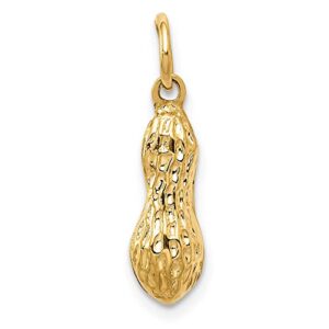 icecarats 14k yellow gold peanut necklace charm pendant only