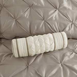 Madison Park Laurel 7 Piece Comforter Set Color: Taupe, Size: King, Mushroom