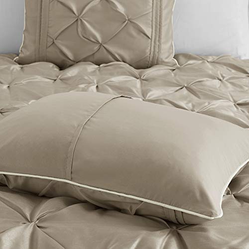 Madison Park Laurel 7 Piece Comforter Set Color: Taupe, Size: King, Mushroom