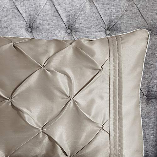 Madison Park Laurel 7 Piece Comforter Set Color: Taupe, Size: King, Mushroom