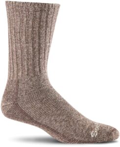 sockwell men's big easy relaxed fit sock, espresso - l/xl