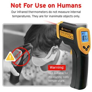 Etekcity Infrared Thermometer 774, Digital Temperature Gun for Cooking, Non Contact Electric Laser IR Temp Gauge, Home Repairs, Handmaking, Surface Measuring, -58 to 716 ℉, - 50 to 380 ℃, Yellow