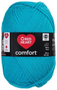 red heart comfort yarn, turquoise