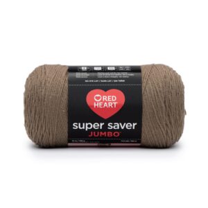 red heart super saver jumbo yarn, cafe latte