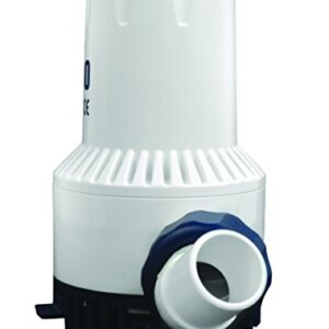 Attwood 4760-4 Heavy Duty 2,000 GPH Fully Submersible Boat Bilge Pump, White Finish