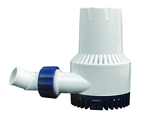 Attwood 4760-4 Heavy Duty 2,000 GPH Fully Submersible Boat Bilge Pump, White Finish