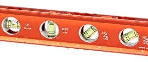 Swanson Tool Co SVT011 11-Inch Savage Aluminum Torpedo Level with Neodymium Magnets,Orange