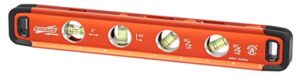 swanson tool co svt011 11-inch savage aluminum torpedo level with neodymium magnets,orange