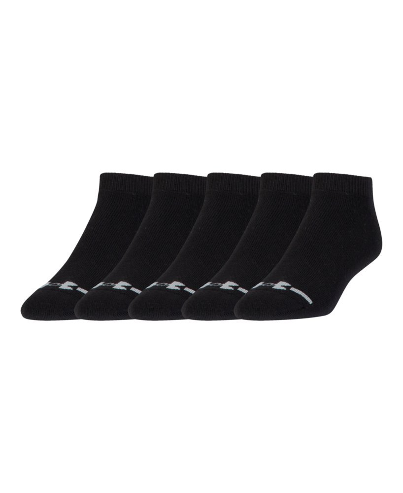 Under Armour Men's Charged Cotton No Show Socks, Black, Large