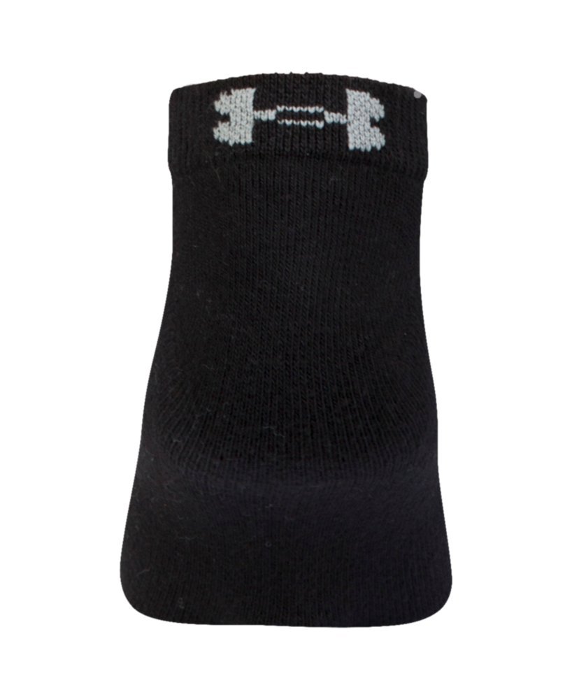 Under Armour Men's Charged Cotton No Show Socks, Black, Large