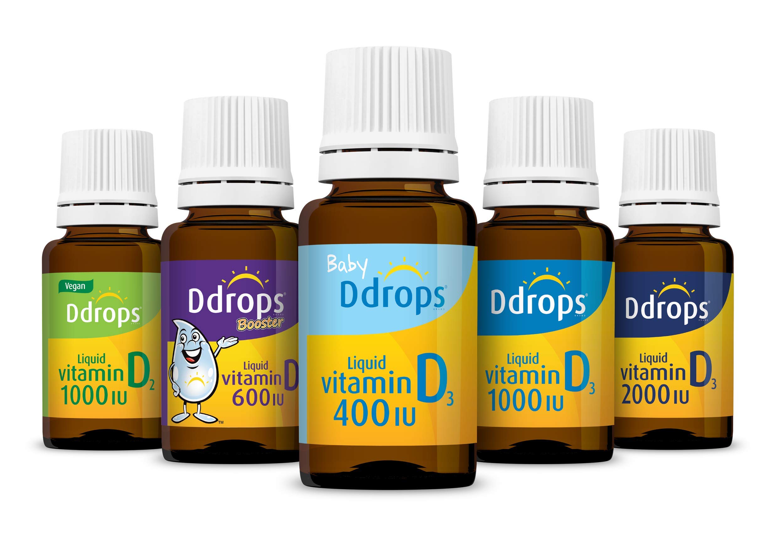 Ddrops Kids Booster 600IU 100 drops - Daily Liquid Vitamin D for Kids. Support Strong Bones & Immune System in Children. No Preservatives, No Sugar, Non-GMO, Allergy-friendly