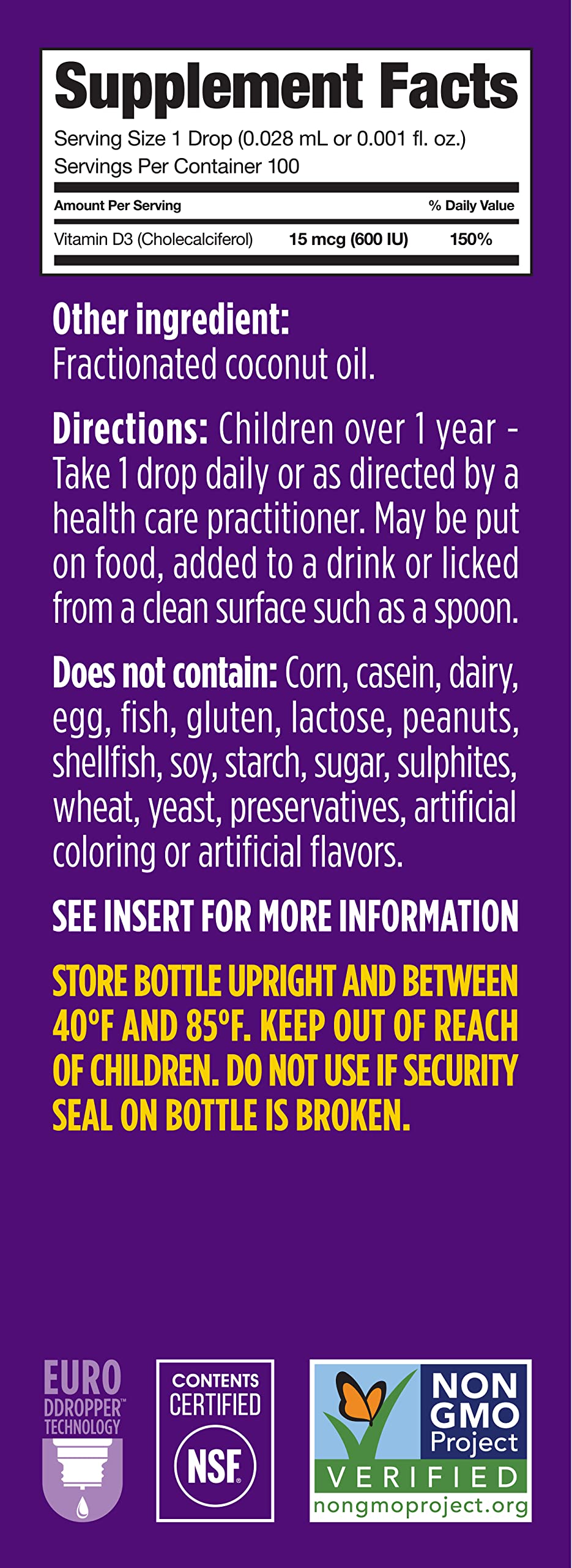 Ddrops Kids Booster 600IU 100 drops - Daily Liquid Vitamin D for Kids. Support Strong Bones & Immune System in Children. No Preservatives, No Sugar, Non-GMO, Allergy-friendly