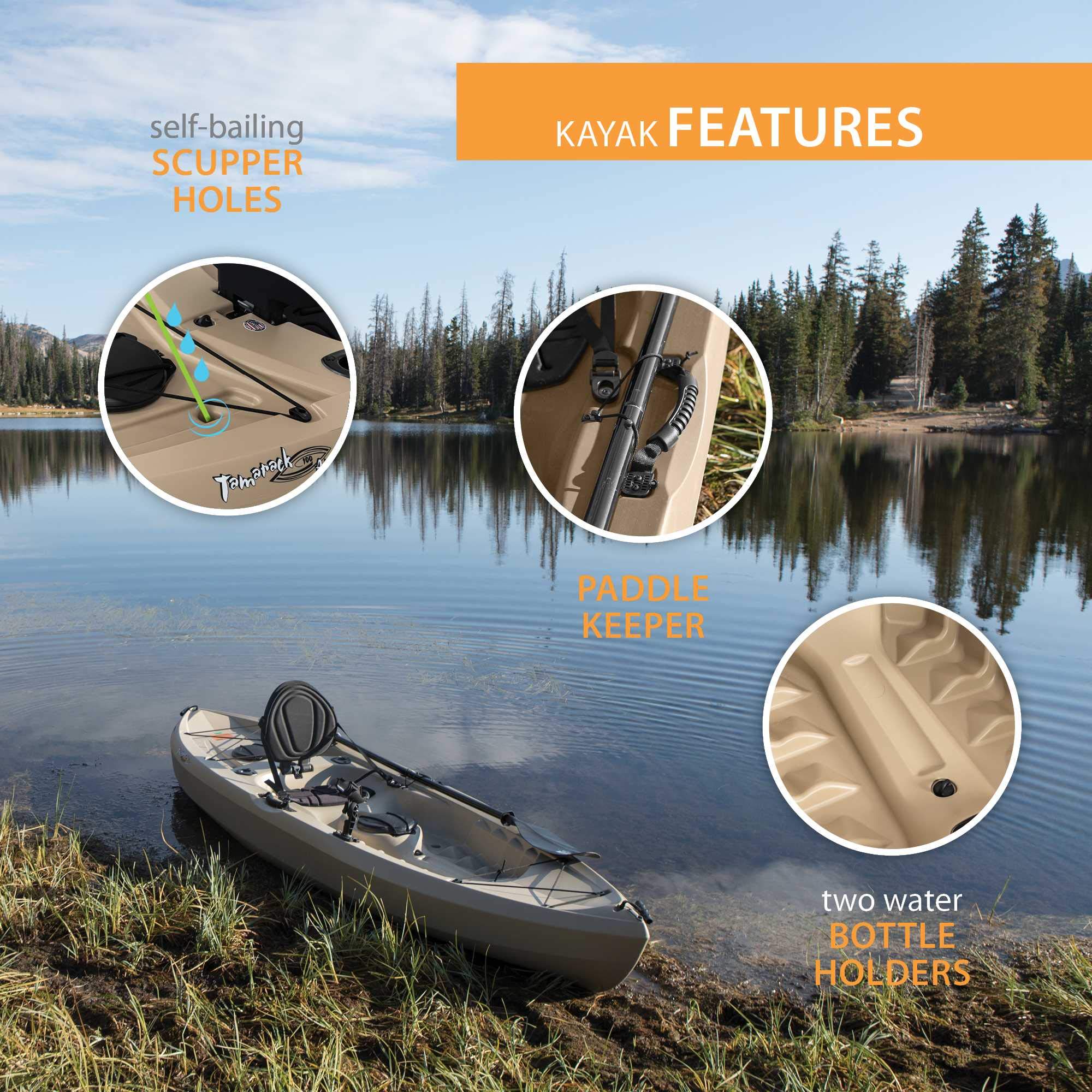 Lifetime Tamarack Sit-On-Top Kayak, Tan, 120", Model:90237