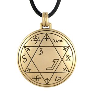 moonlight mysteries bronze talisman for success in business pentacle pendant necklace