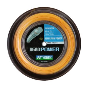 yonex bg80 power badminton string - 200m reel, color- orange