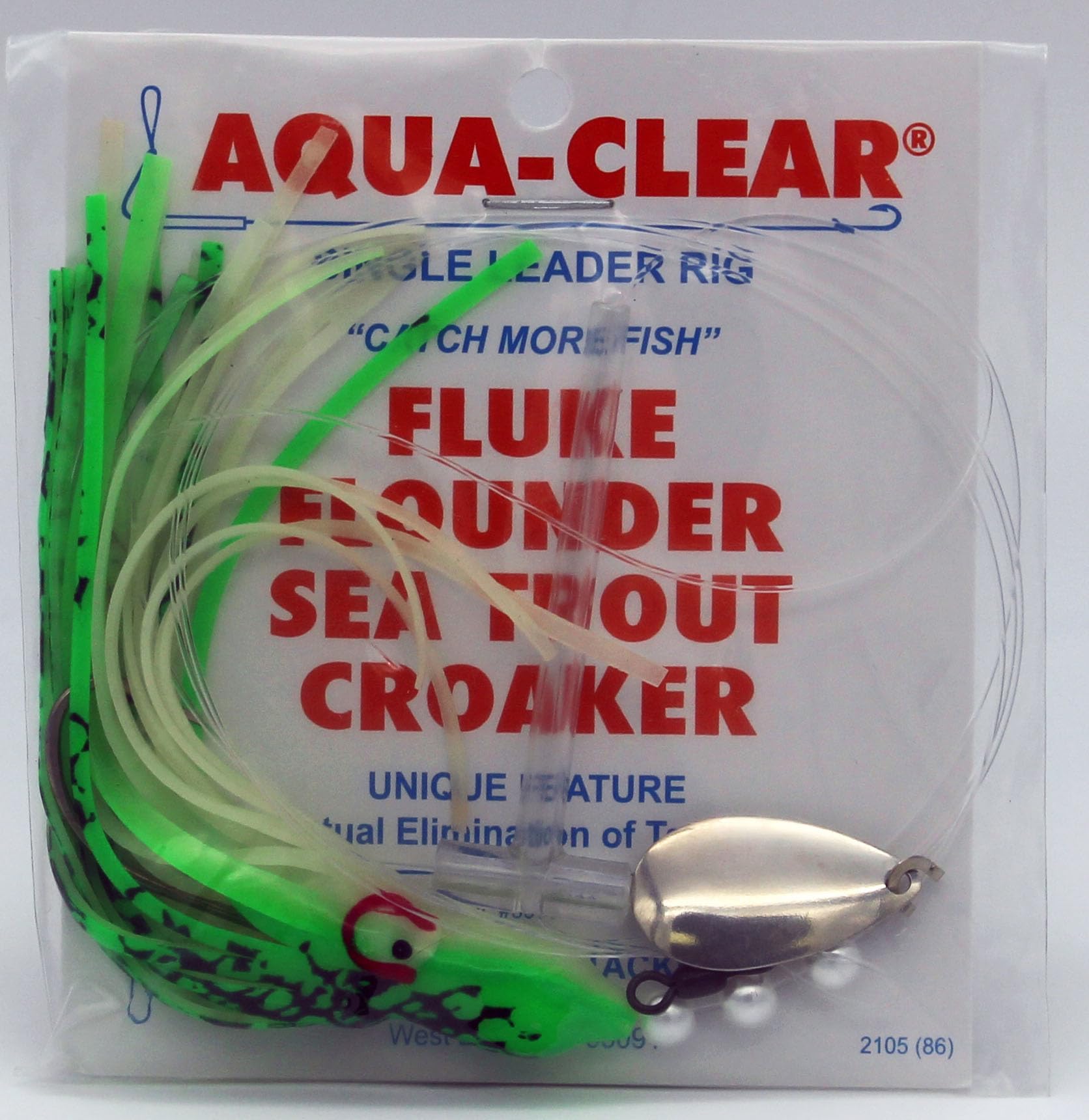 Aqua Clear FW-4HWSCombination Bottom Rig Squid, Light Pink Finish with White Beads