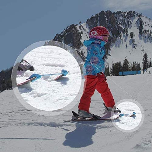 Launch Pad Wedgease Ski Tip Connector - Teaches Speed Control, Making a Wedge, Basic Turning - Portable and Durable - Perfect for Beginners (Blue)